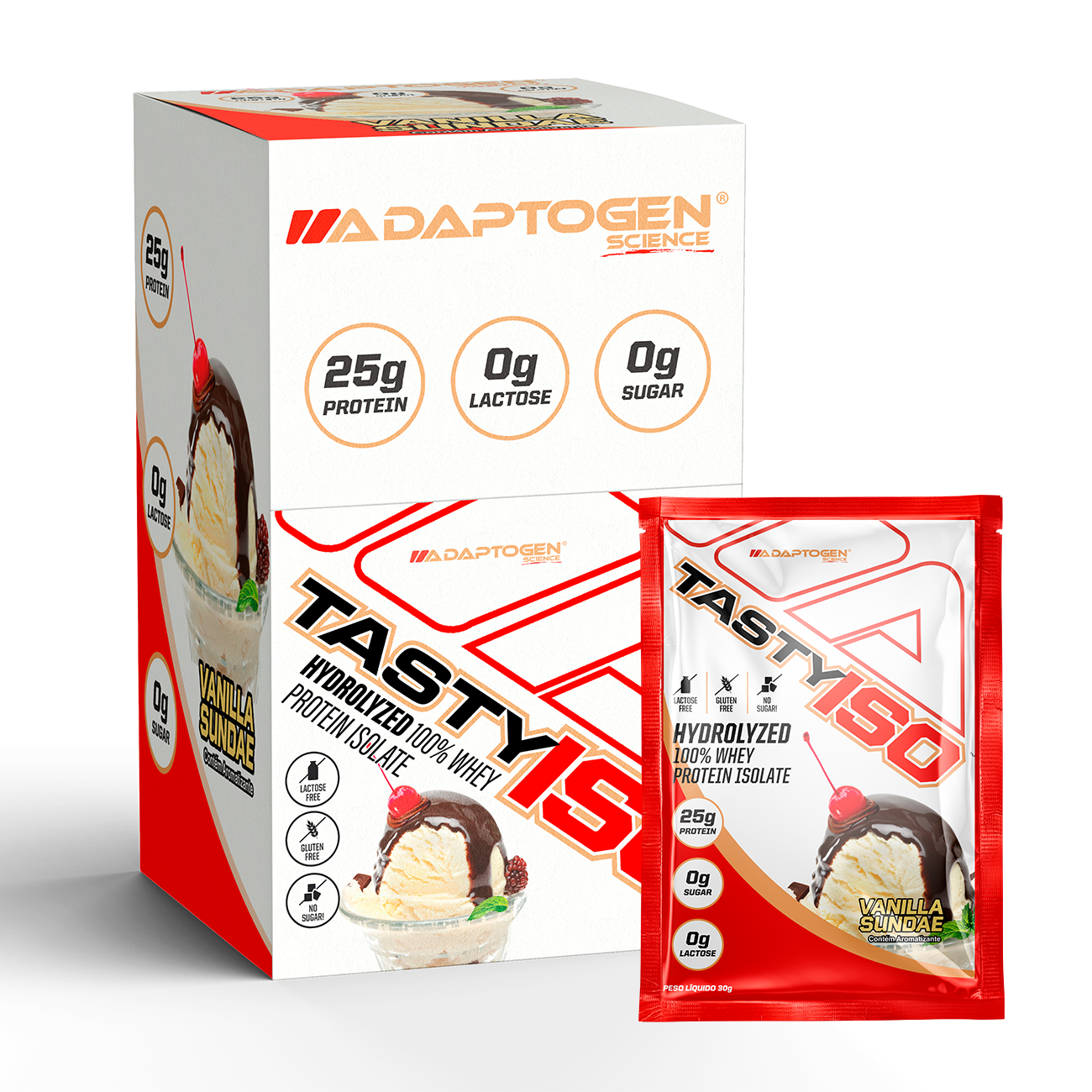 Tasty Iso Pack com 12 Sachês | Adaptogen Science